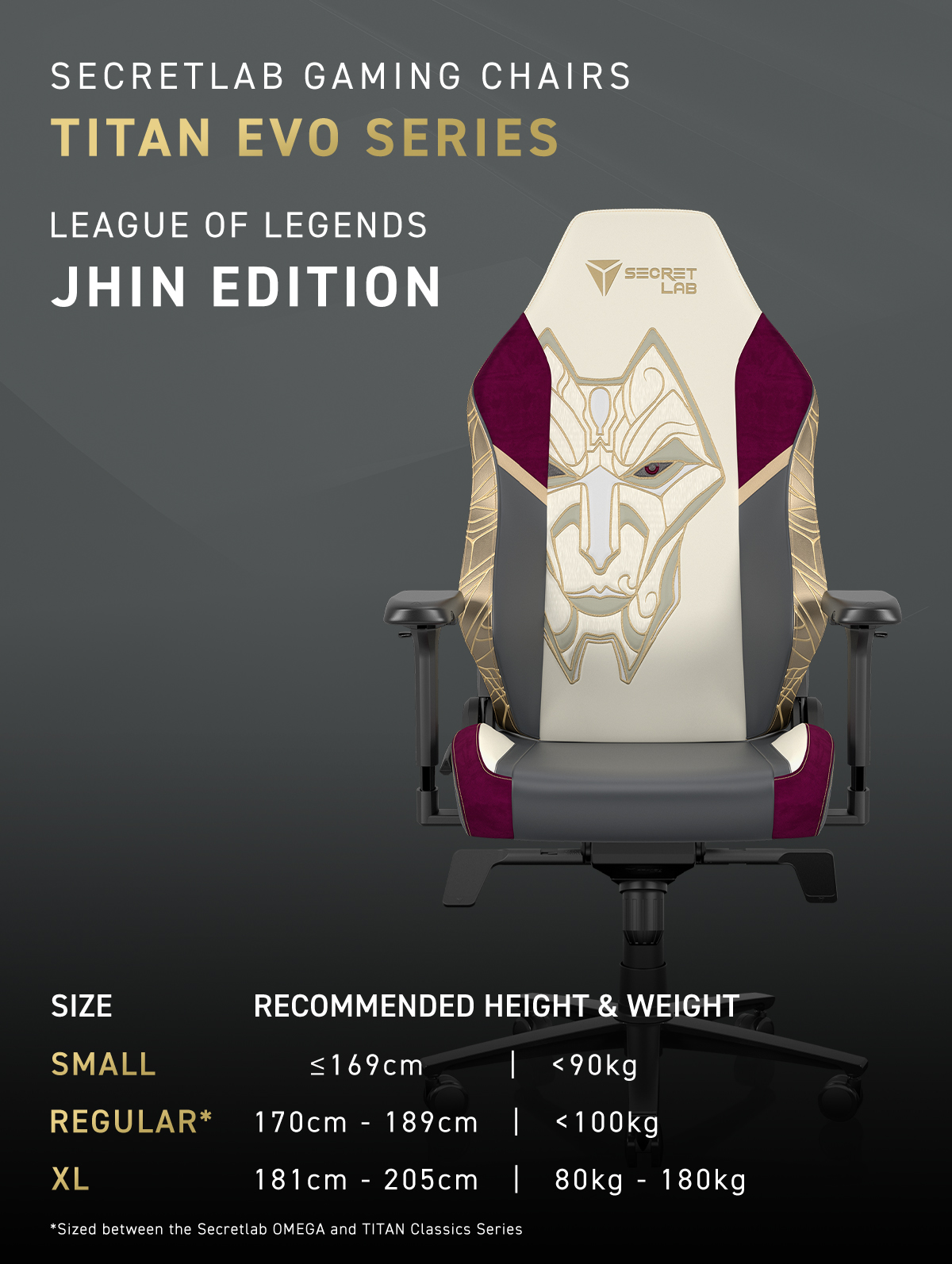 Secretlab TITAN Evo Gaming Chair—League of Legends Jhin (Size R ...