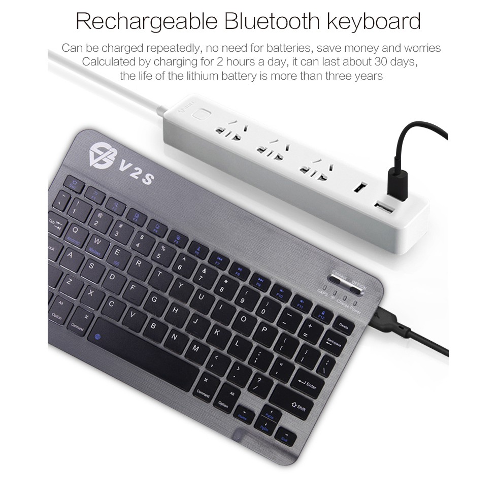 V2S BK1000 Bluetooth Wireless Universal Keyboard For Tablet And Phone ...