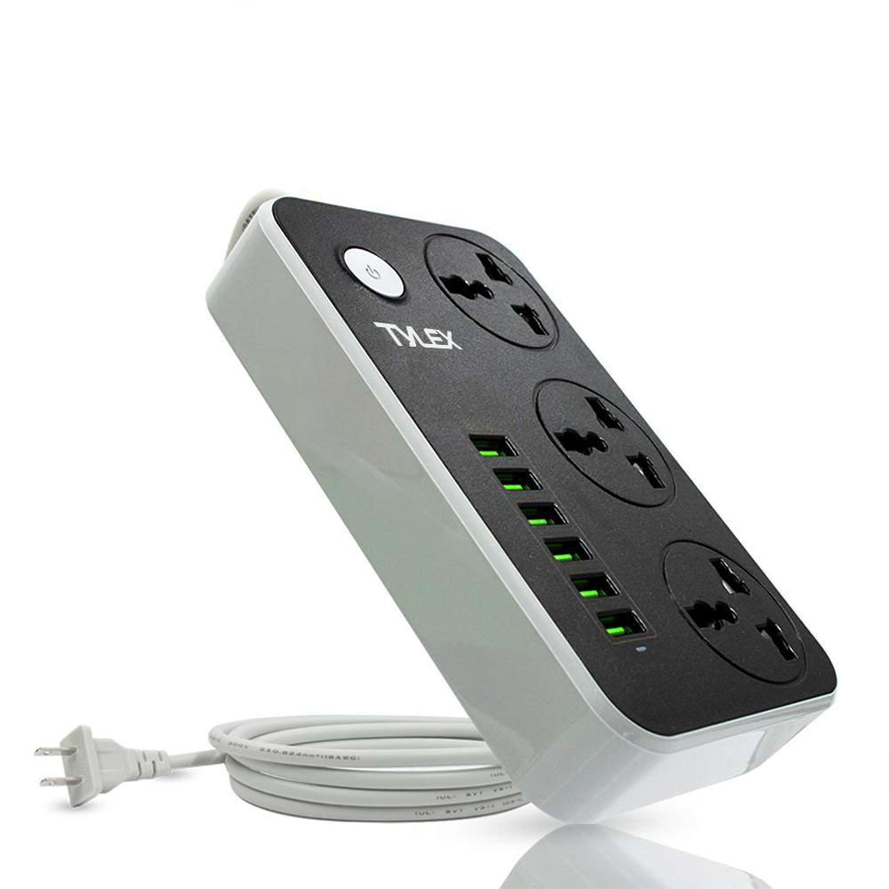 TYLEX X-E01 USB Power Strip 3.1A AC100-250V Max 2500W 10A | Shopee ...