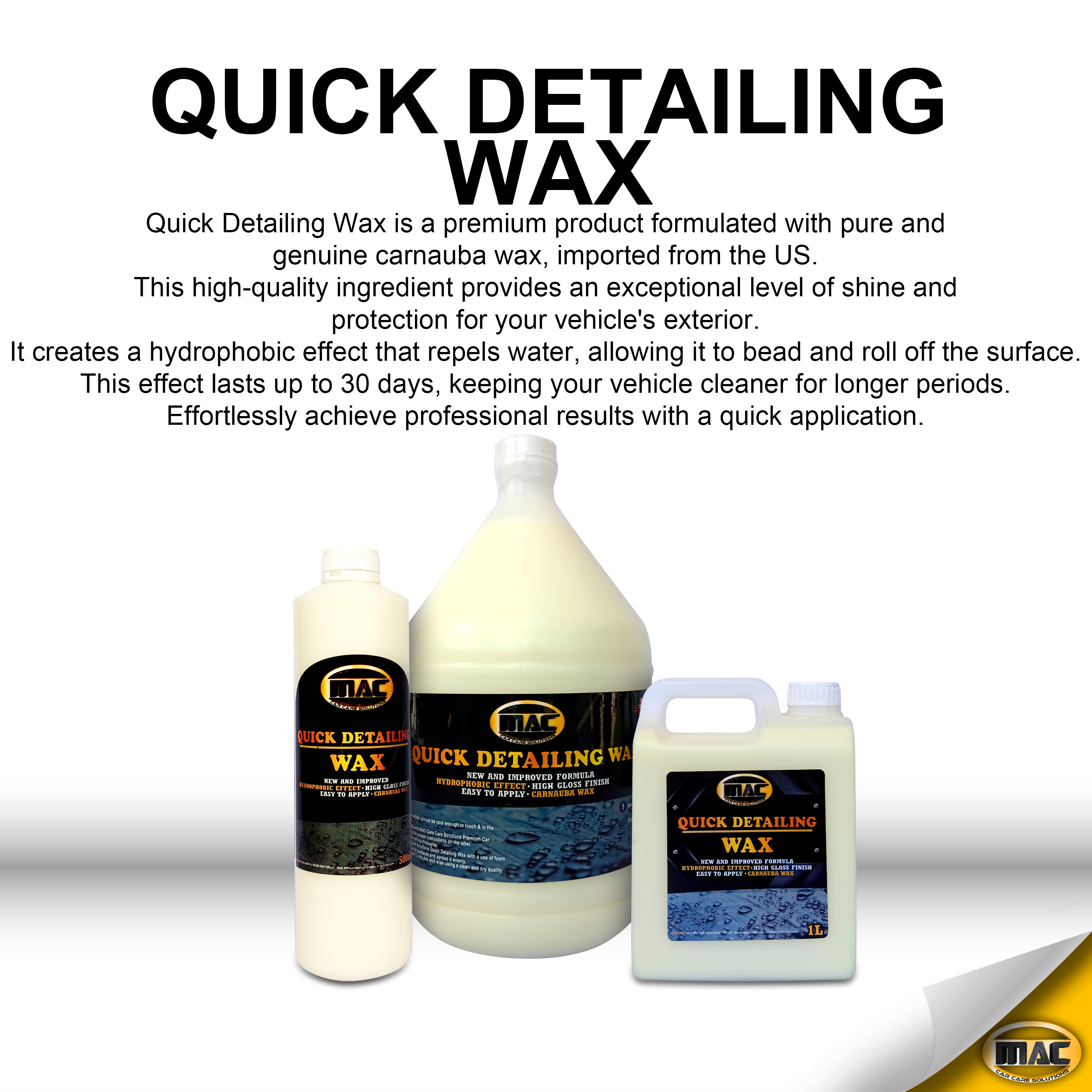 WiiZE Car Quick Detailing Wax Instant Shine, Deep Gloss, Water ...
