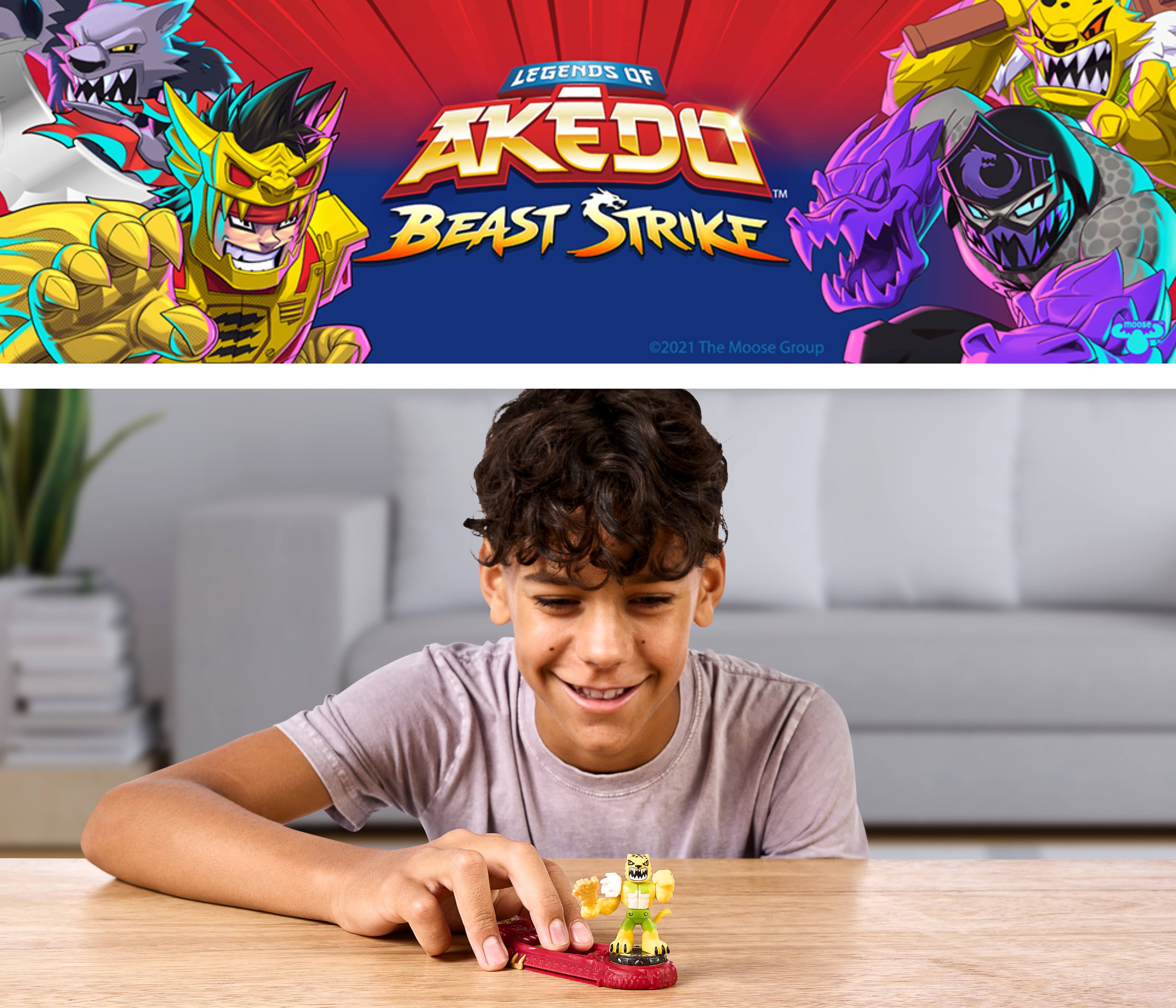 Legends of Akedo S5 Beast Strike Bite Strike Starter Pack 3 Mini Arcade Warriors For Kids 6 ...