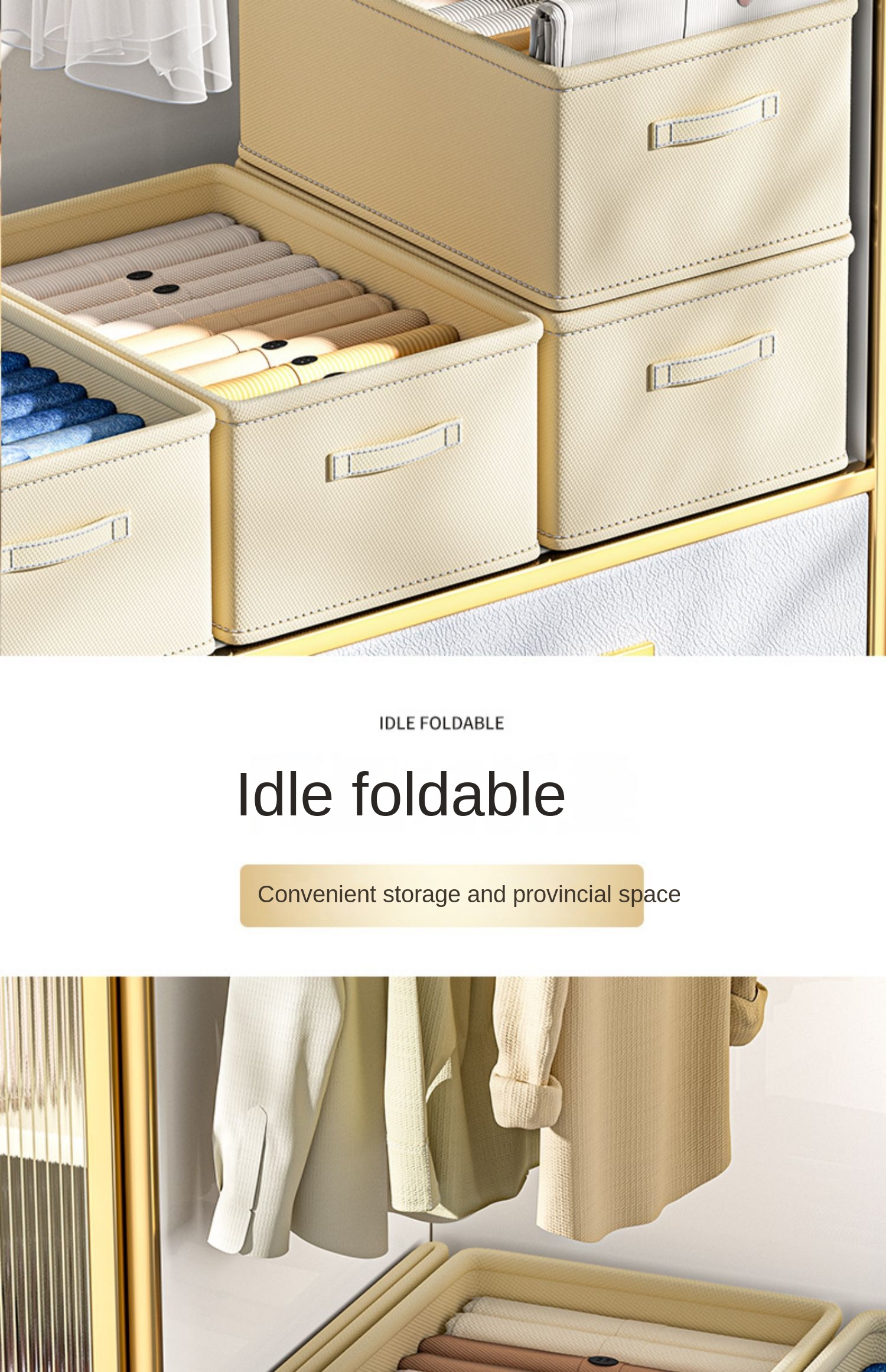 Household Storage Box for Clothes Foldable Clothes Organizer Wardrobe ...