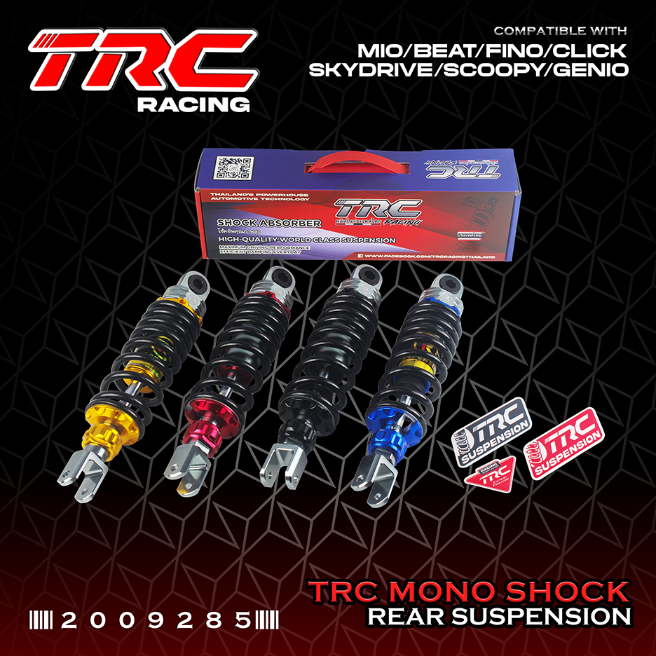 TRC Racing PH Rear Shock 285mm Mio Sporty Beat Fino Click SkyDrive Scoopy Genio Dio 2009-285 ...