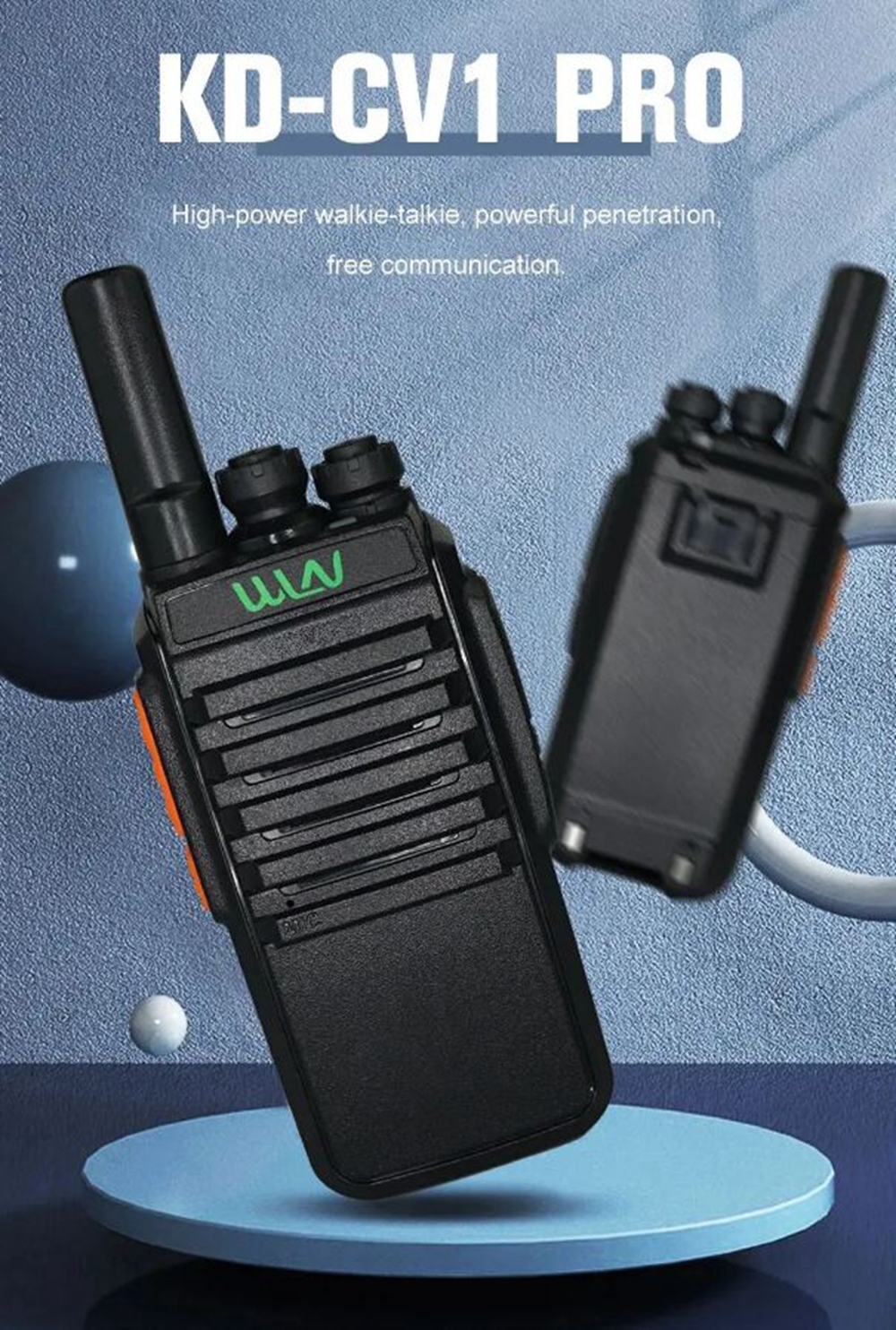 WLN KD-CV1Pro 5W 16 Channel UHF 400-470MHz Two-Way Walkie Talkie Radio ...