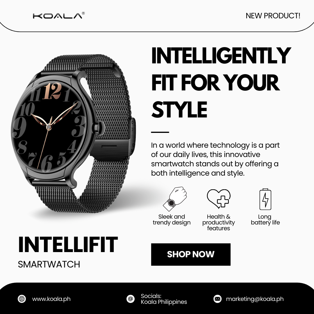 Koala® IntelliFit Smartwatch in Stainless Steel Strap | Shopee Philippines
