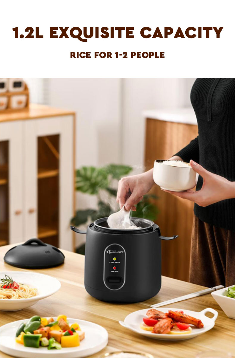 Maimeite 1.2L/2L mini rice cooker with steamer non-stick pot multi ...