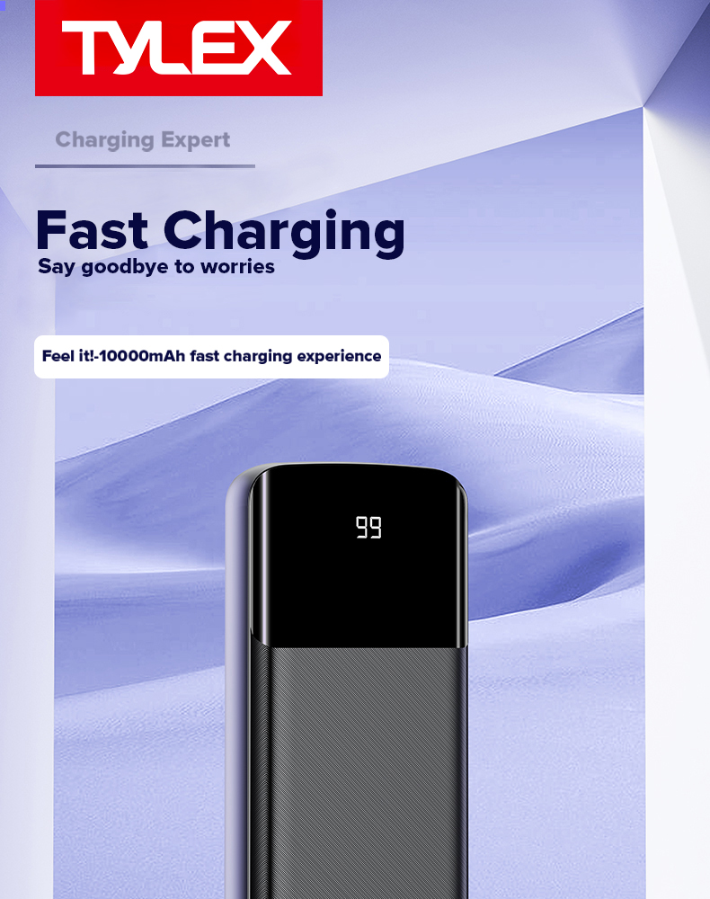 TYLEX XP20 20000mAh Powerbank Type-C Fast Charge 25.2W LED Display 3 ...