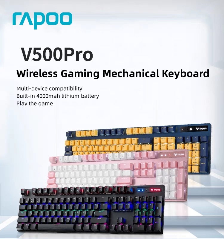 Rapoo V500PRO Backlit Mechanical Gaming Wired Keyboard | Shopee Philippines