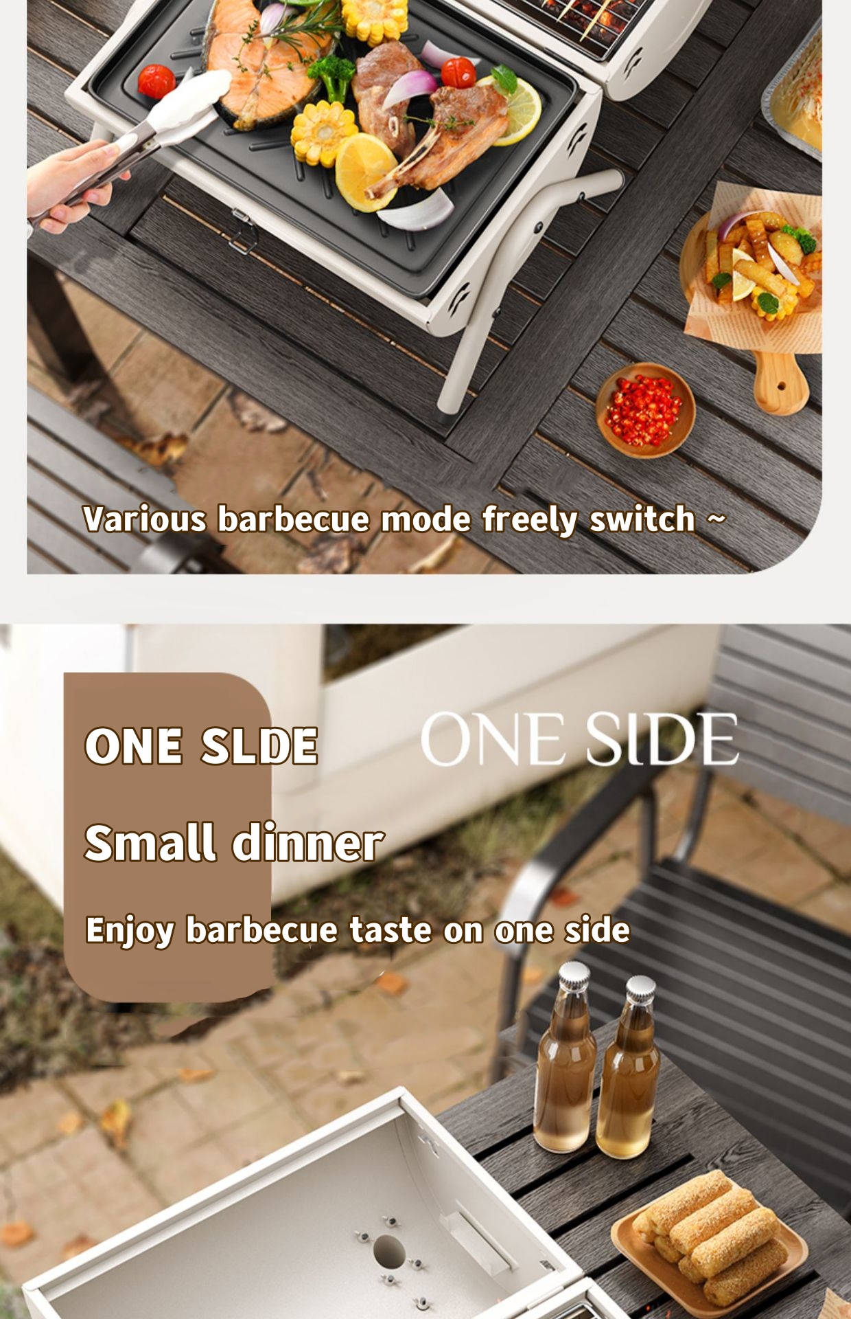 【Buy 1 take 1】BBQ Grill 2-sided grill Foldable cover Barbecue grill ...