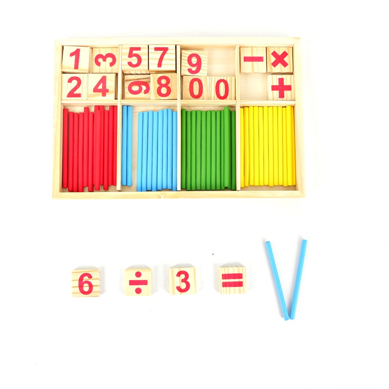 Mathematical Intelligence Stick Preschool Educational Wooden Digital ...