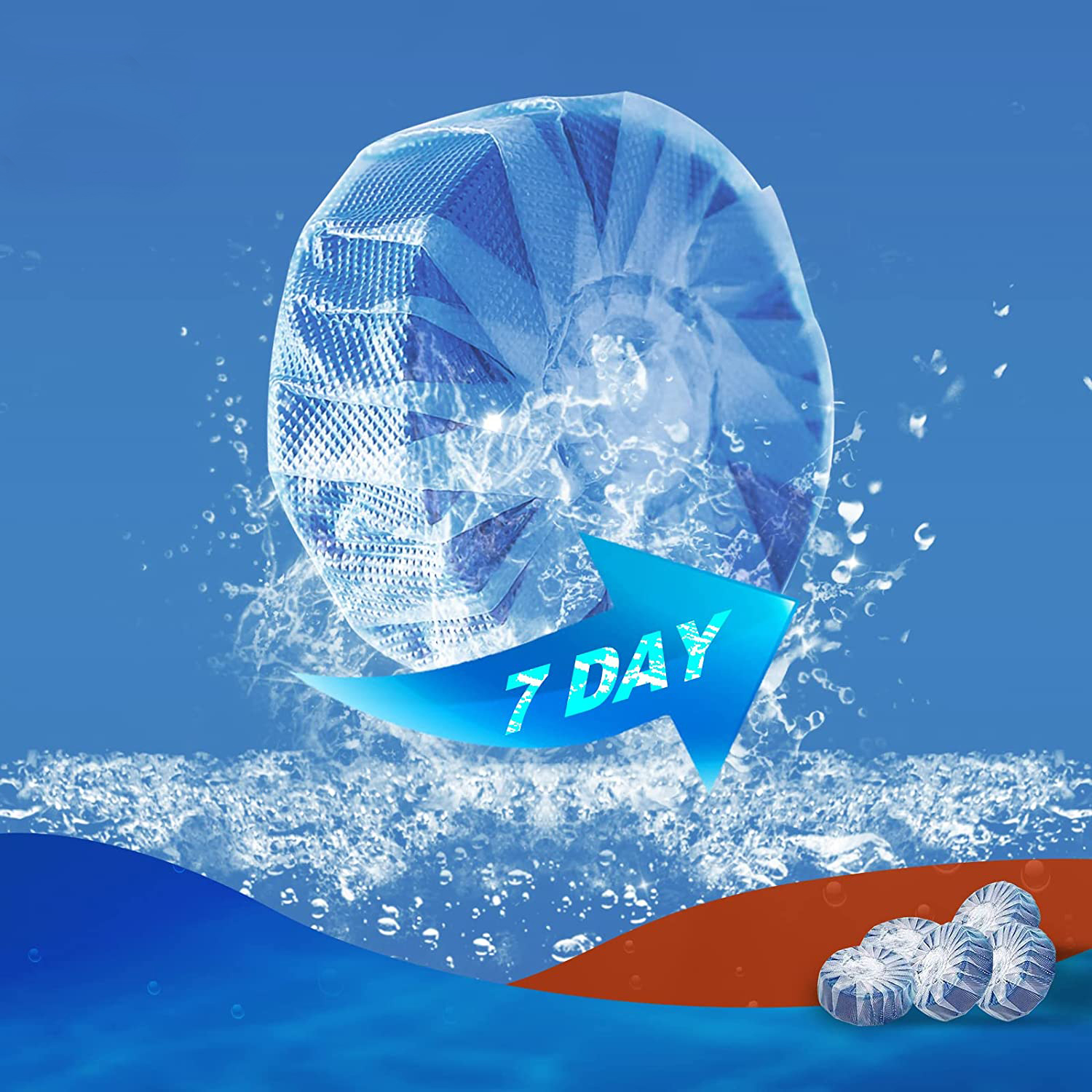 Blue Tablet Toilet Bowl Automatic Toilet Cleaner Blue Bubble Deodorant ...