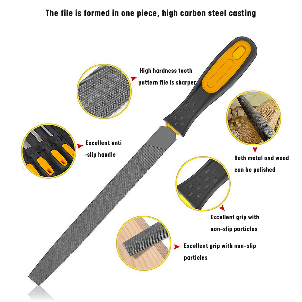 17 Pcs Metal & Wood File Rasp Set, T12 High Carbon Steel Hand File Set ...