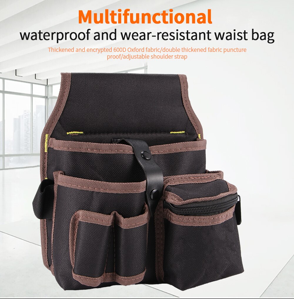 【Fast Delivery】Large Capacity Waist Tool Bag Waist Pockets Electrician ...