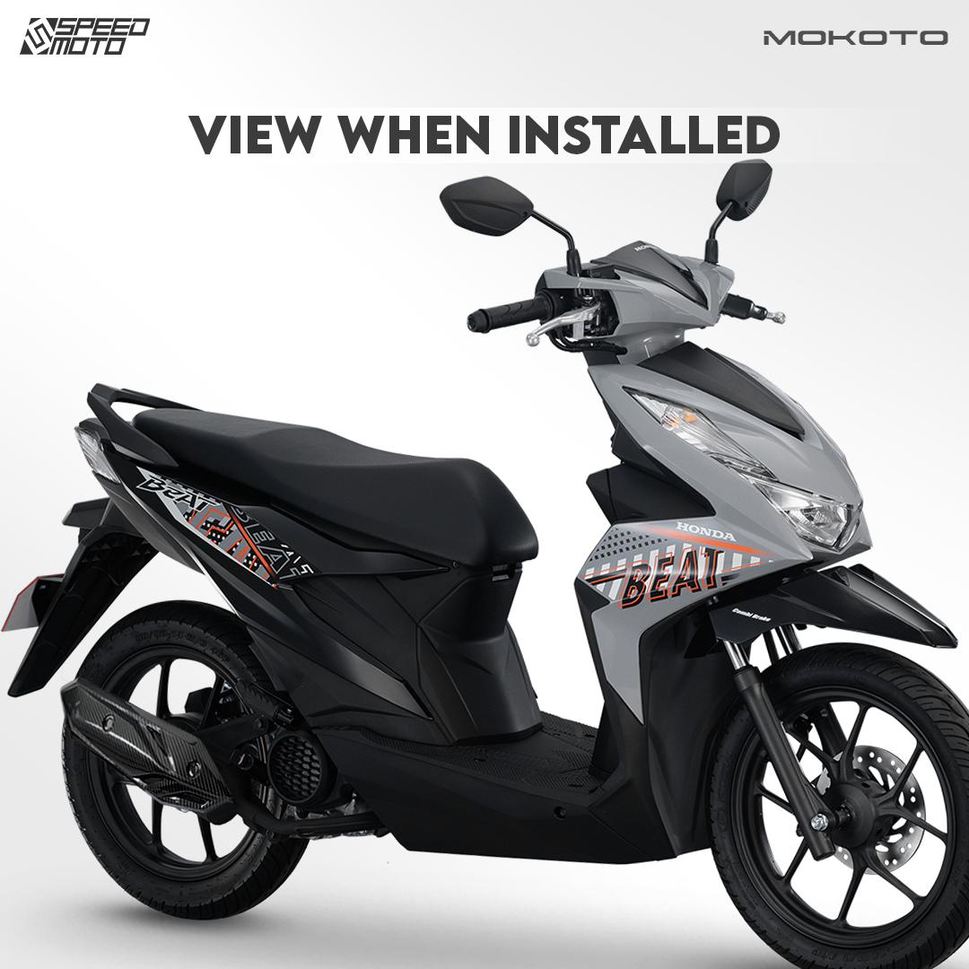 MOKOTO HONDA BEAT FI V3 MUFFLER COVER CARBON EXHAUST PIPE HEAT GUARD ...