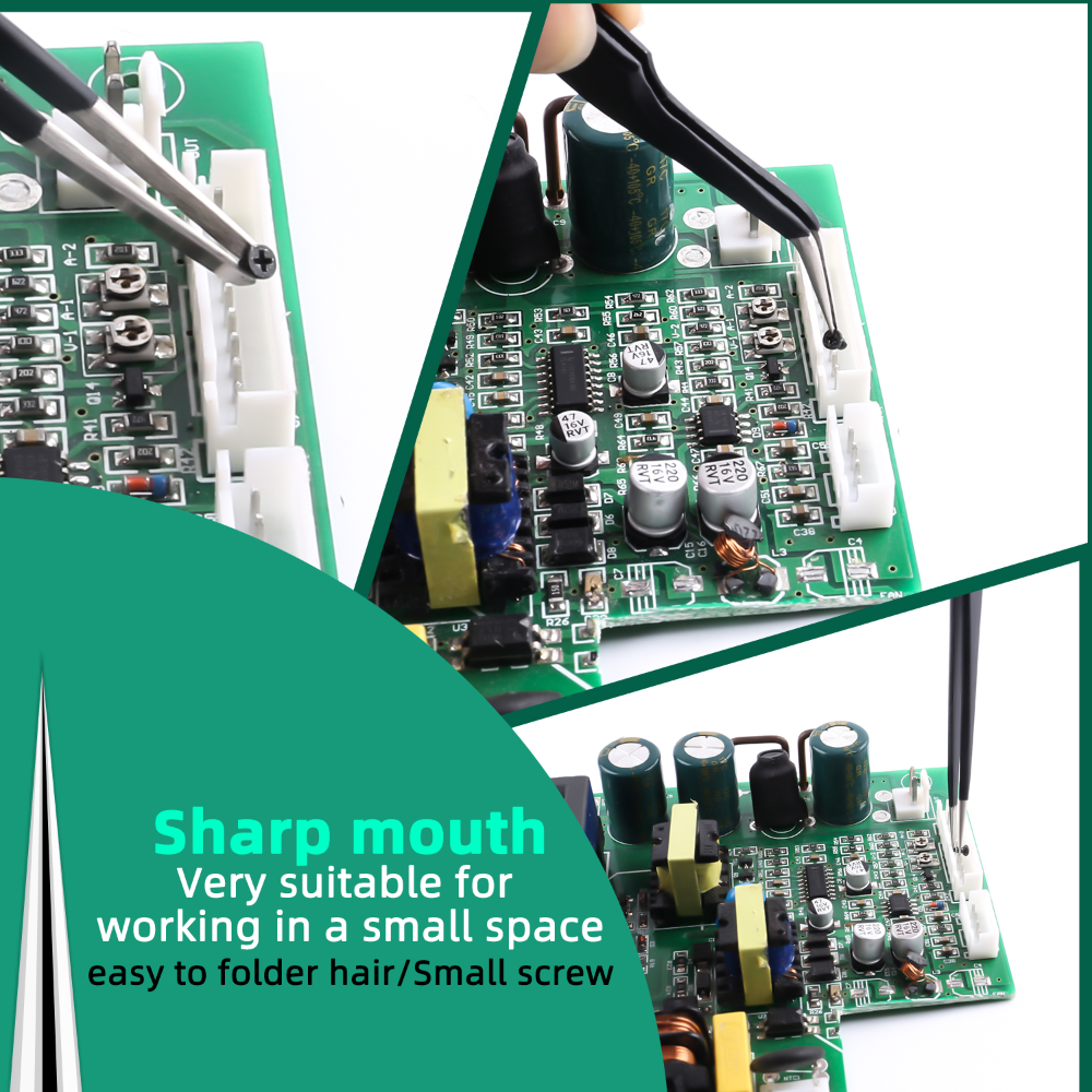 9Pcs Stainless Steel Precision Tweezers Set Anti Static Repair Jewelry ...