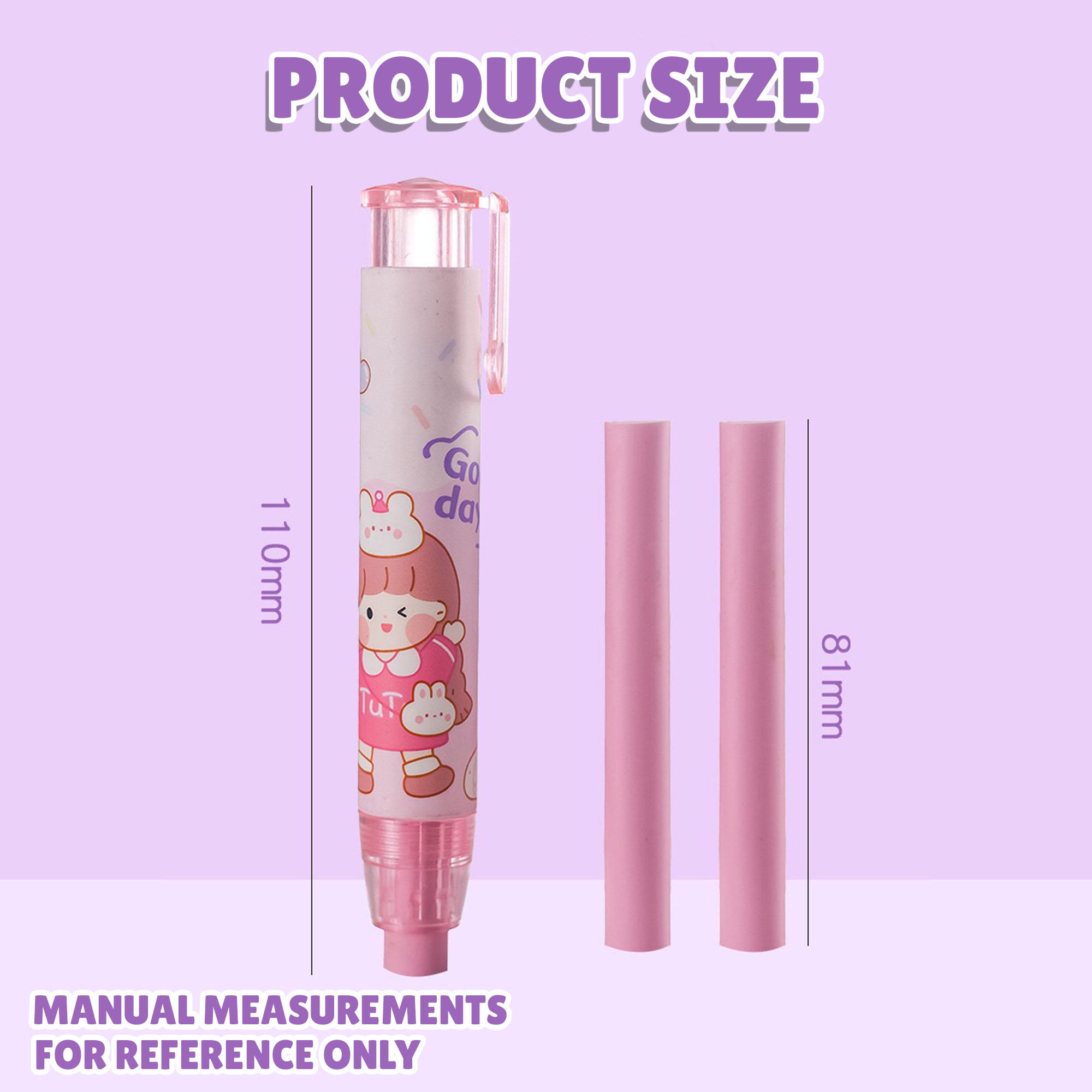 Creative Retractable Eraser Press Eraser Practical Typo Change Pencil ...