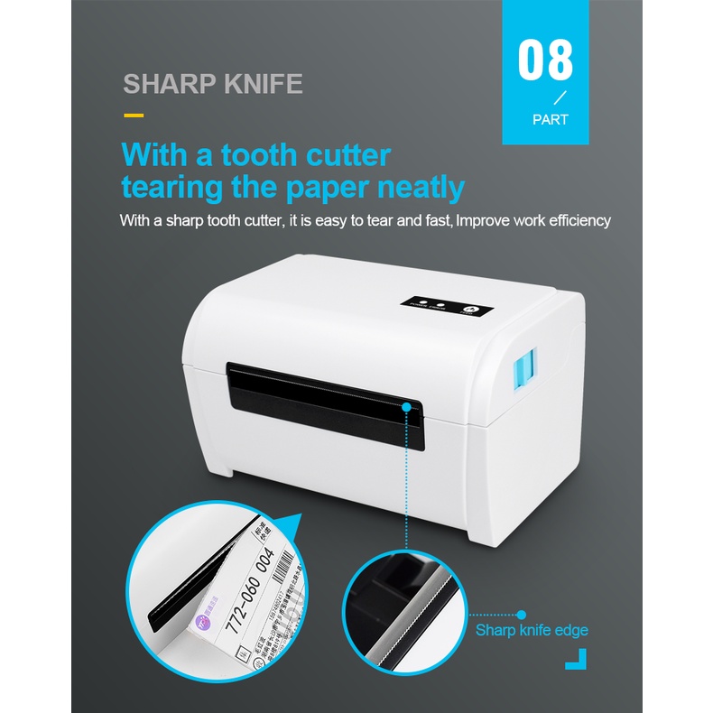 OFFICOM ZJ9200 Waybill Printer A6 Thermal Bluetooth USB Android IOS ...