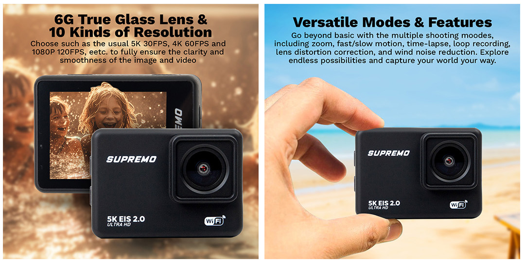 Supremo Air 5K Action Camera | Shopee Philippines