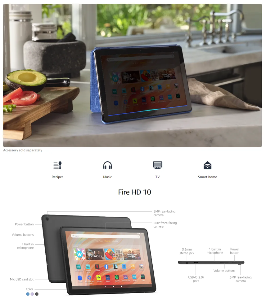 Amazon Fire HD 10 - 10.1" Tablet 13th Gen (2023 Release) 32GB | Shopee ...