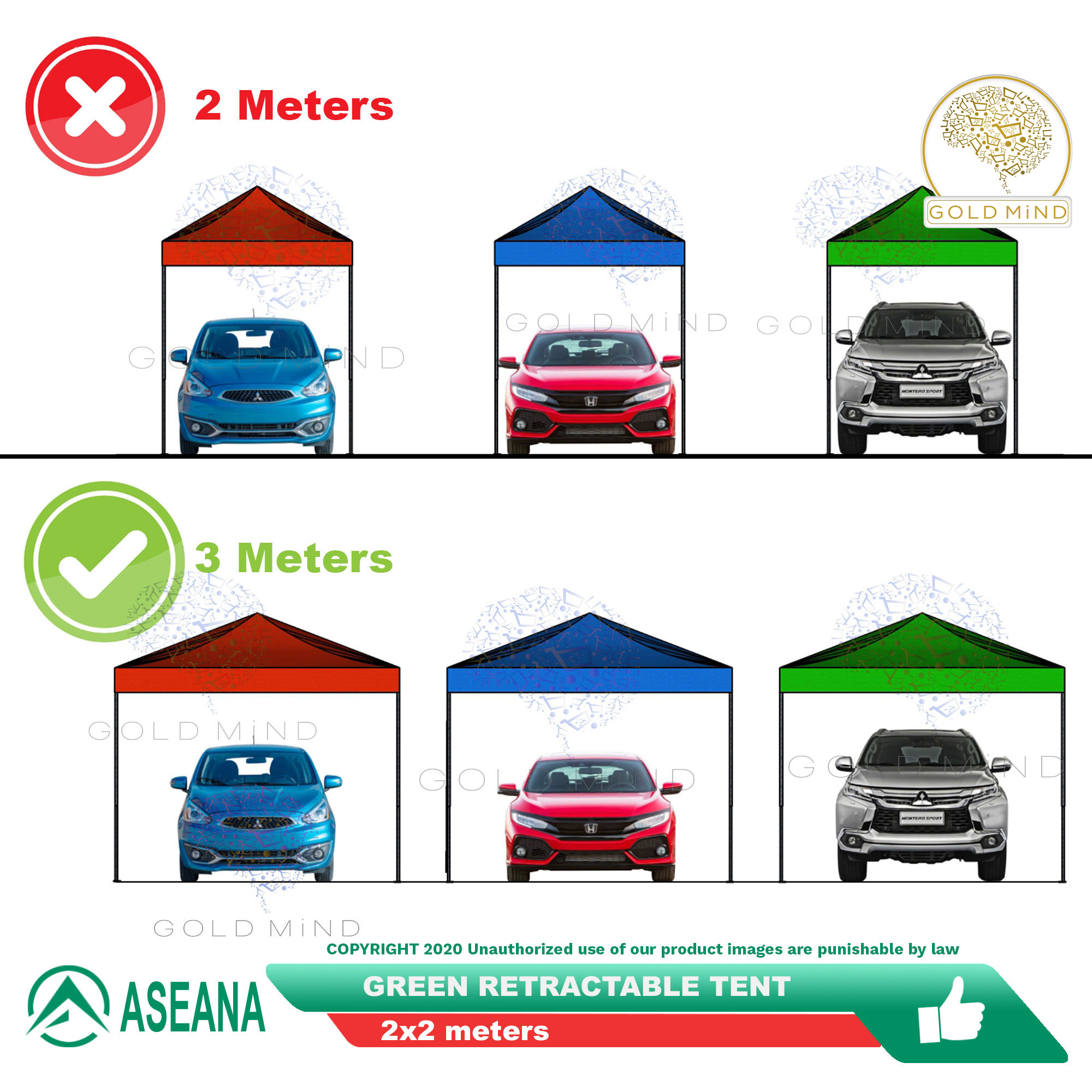 ASEANA 2x2 meter Canopy Tent/ Gazebo Tent/ Retractable Tent (FRAME ...