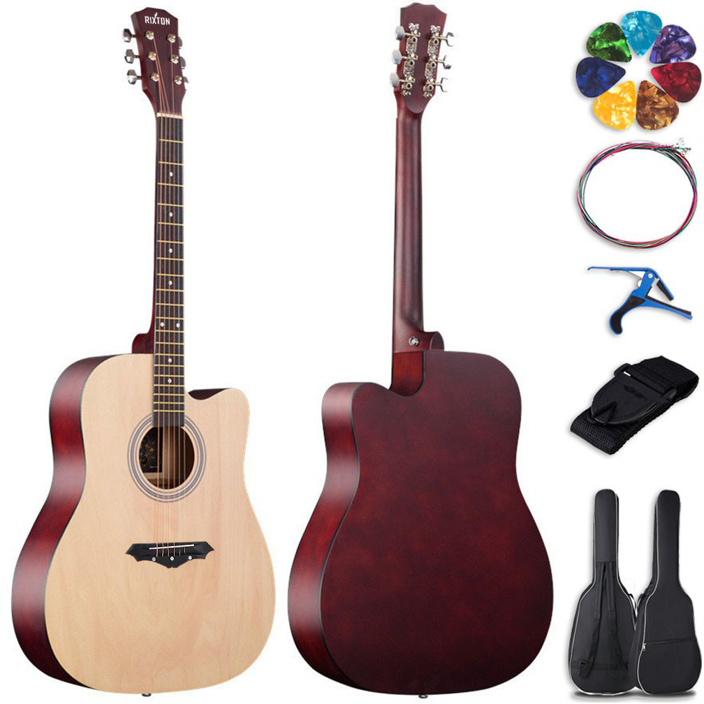 RIXTON Acoustic Guitar For Beginners With Complete Sets 38 Inch And 41 ...
