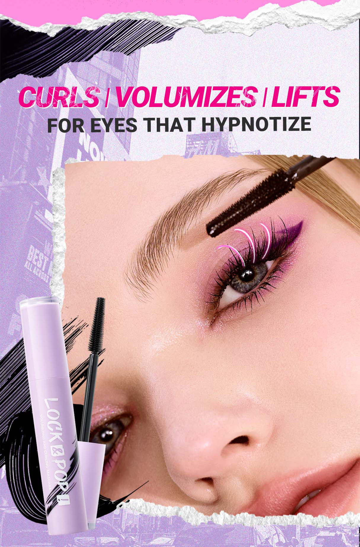 DAZZLE ME Lock and Pop Mascara | Waterproof Smudge Proof Long Lasting ...