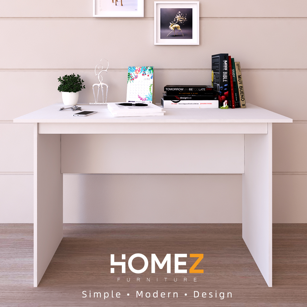 Homez 4FT Writing Table Study Table Foldable Banquet Table Metal Leg ...