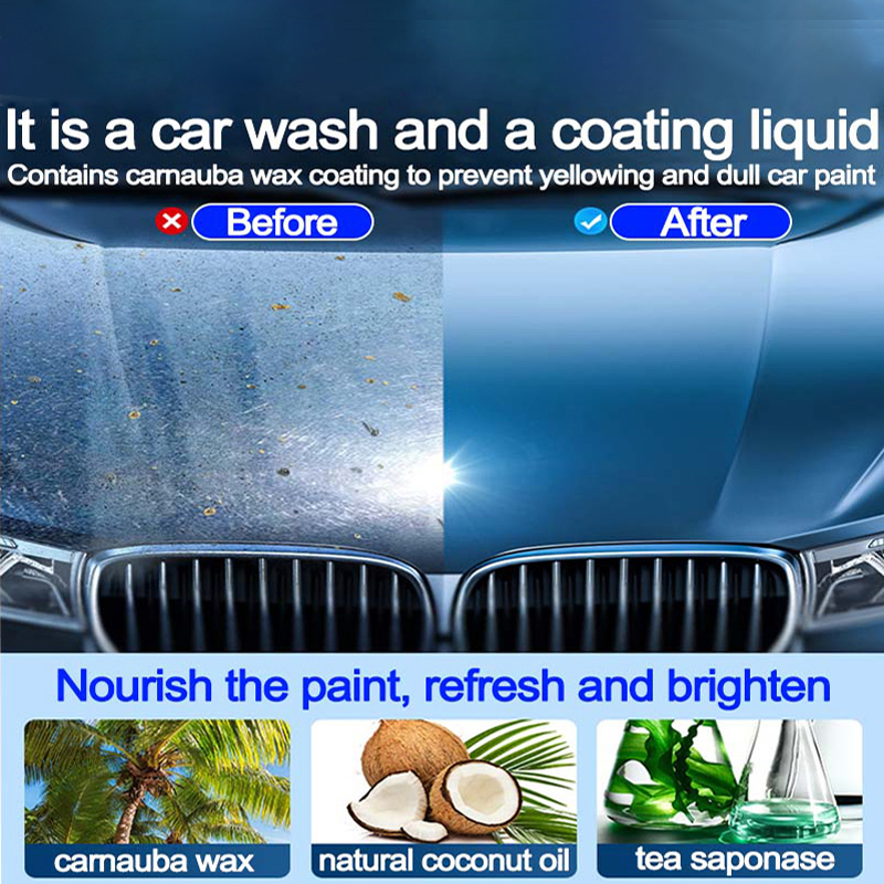 1L Motorcycle Water Wax Cleaning Set with Foam Spraying Can Wash ...