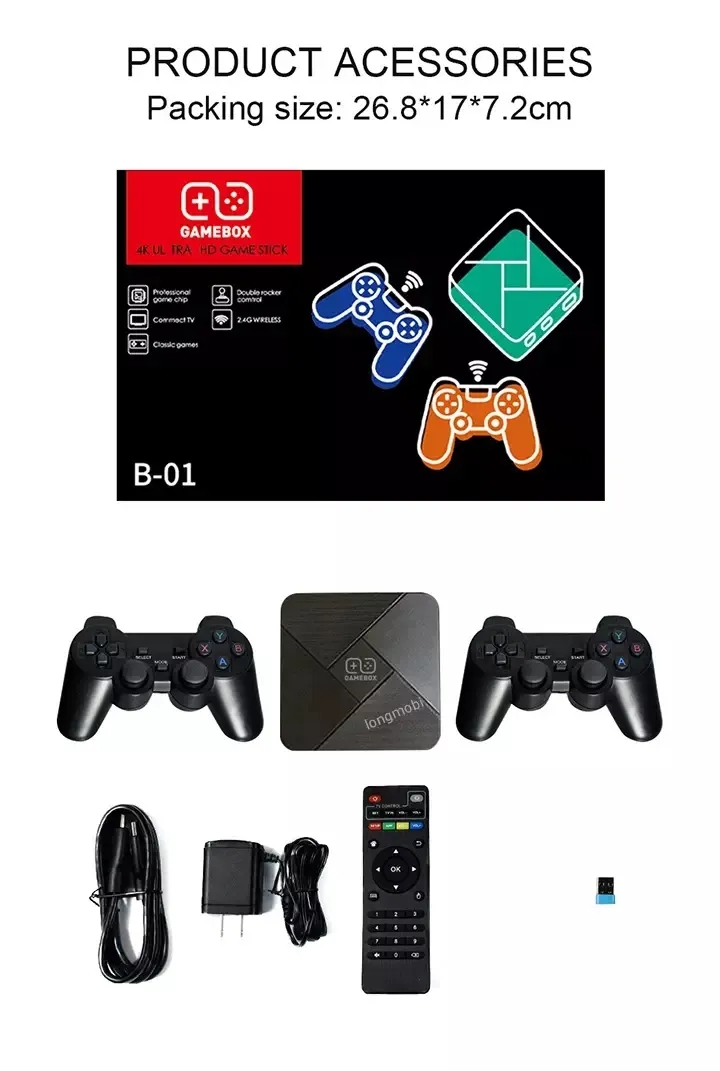 [Ready Stock] 64GB Android TV box + GAME BOX G5 2in1 4K HD Game Console ...