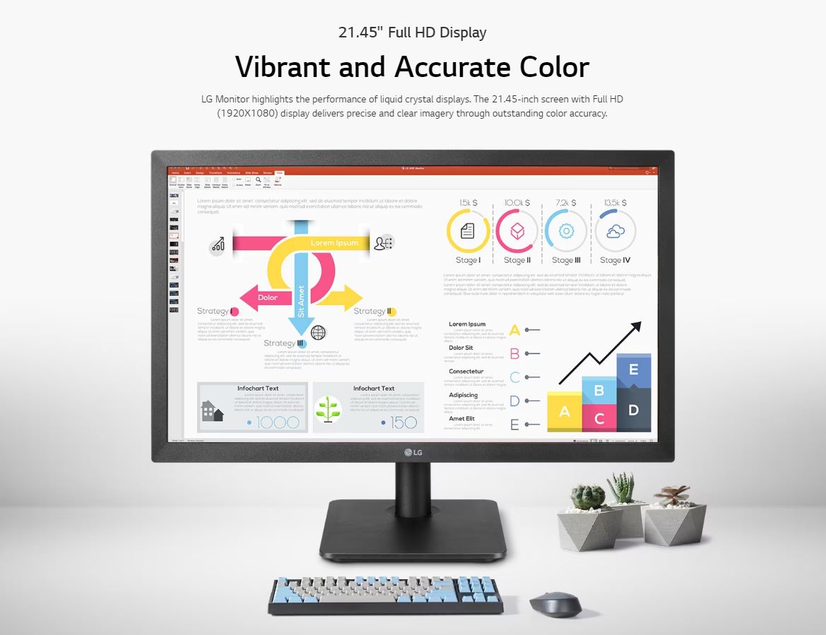 LG 22MP410 22” Full HD (1920 x 1080) VA Display with AMD FreeSync ...