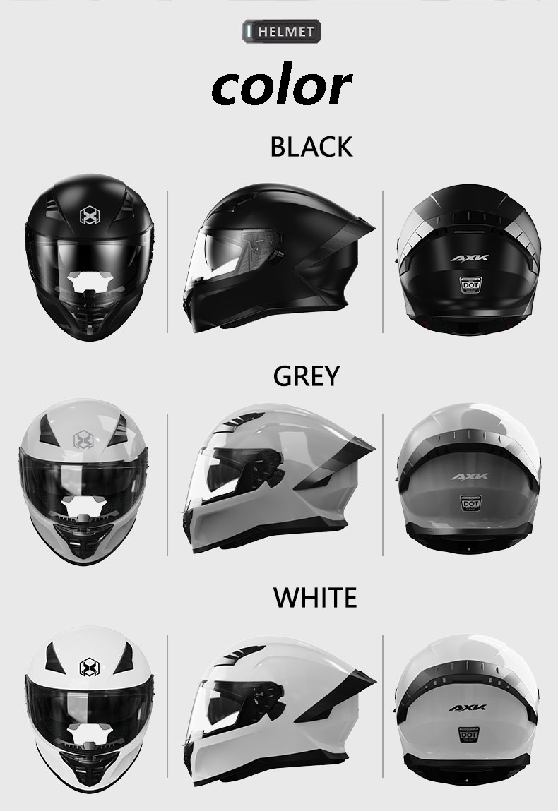 AXK 800 Motorcycle Modular Helmet Unisex Dual Lens Flip Up Racing ...