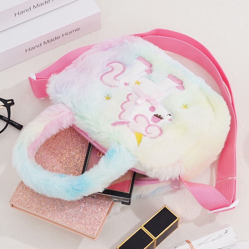 Unicorn Plush Shoulder Bags Children Sling Bag Kid Backpack Little Pony ...