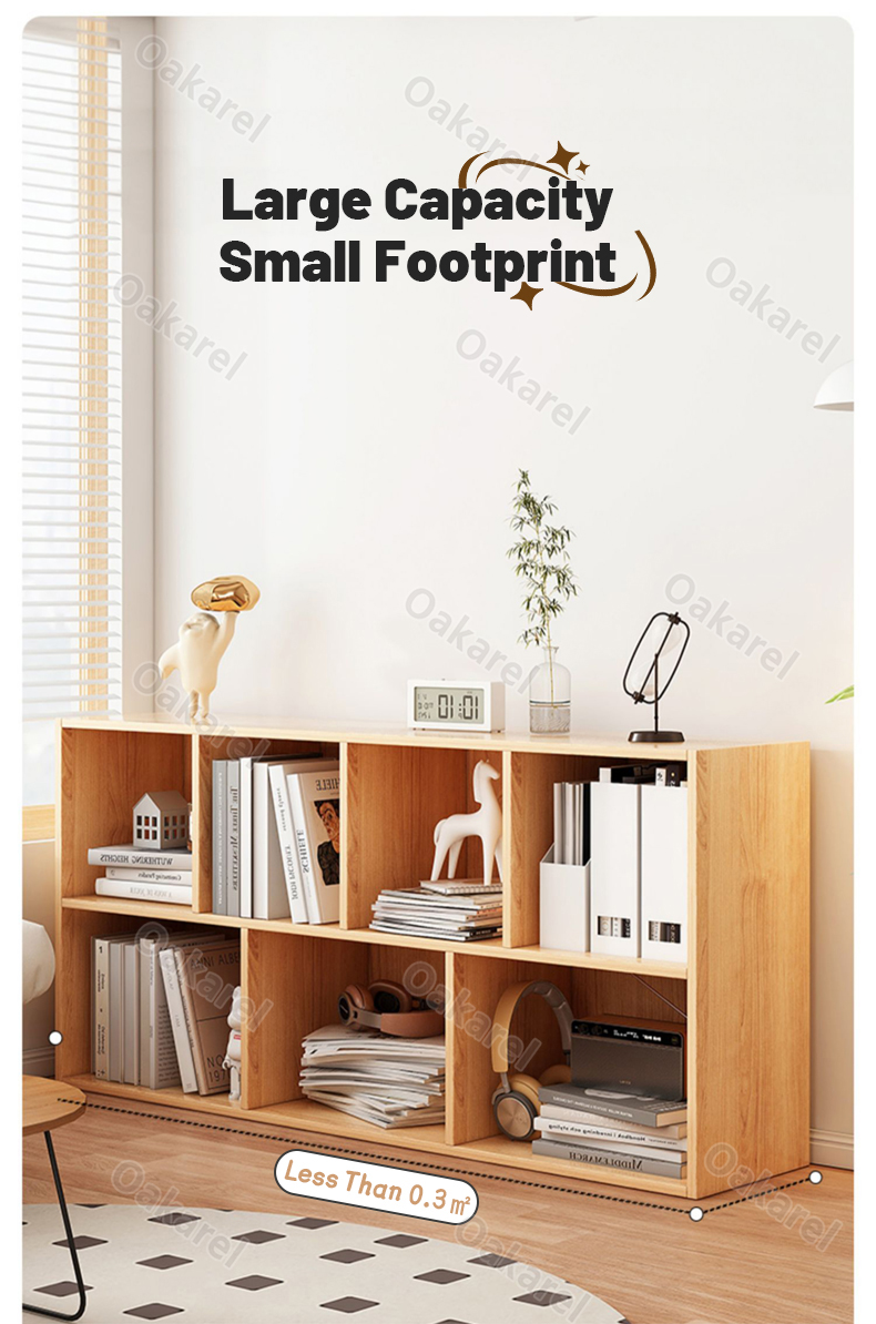 Wooden Book Shelf Organizer Bookshelf Divider Organizer Storage Shelf ...