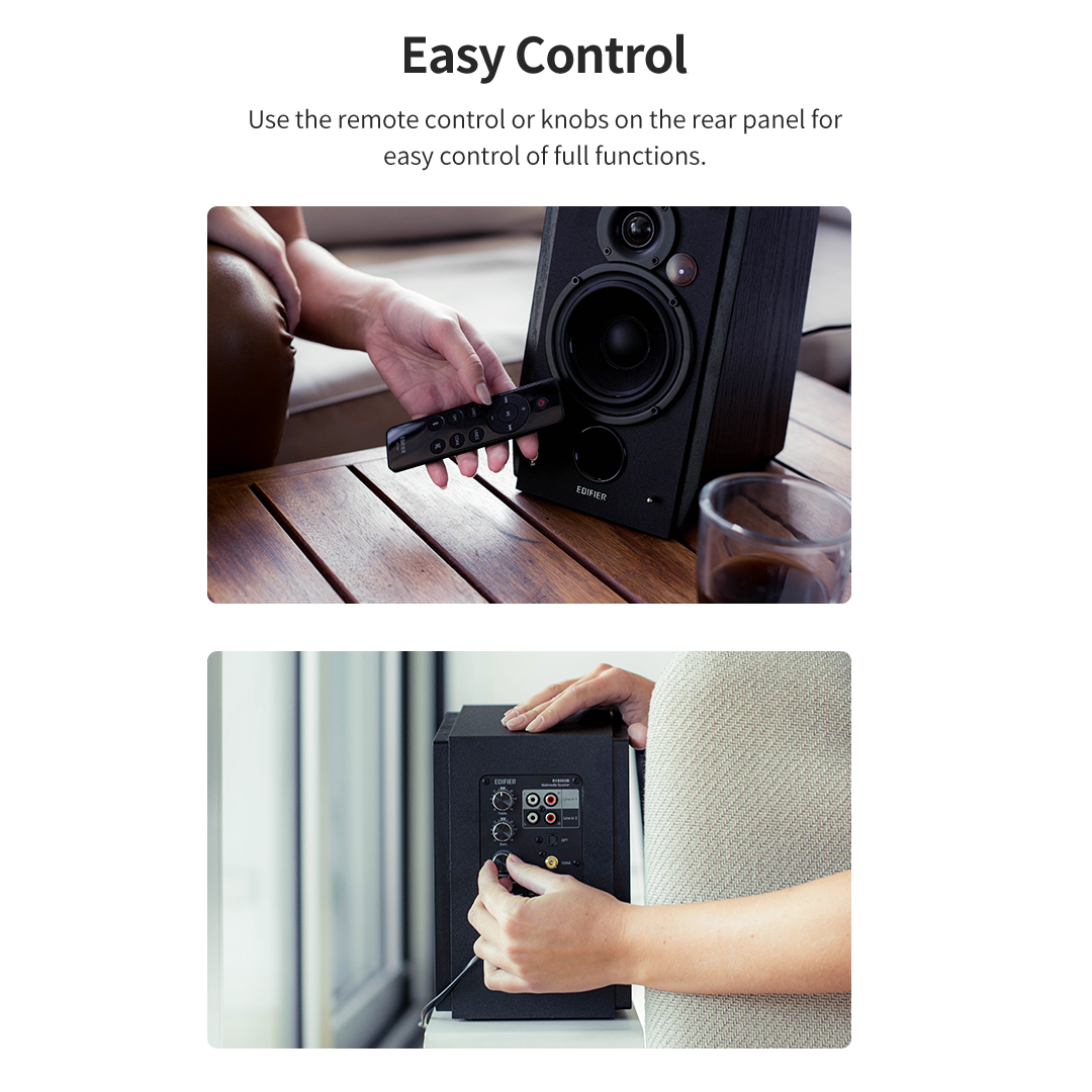 Edifier R1855DB matte black SPEAKERS Active 2.0 Bluetooth Bookshelf ...