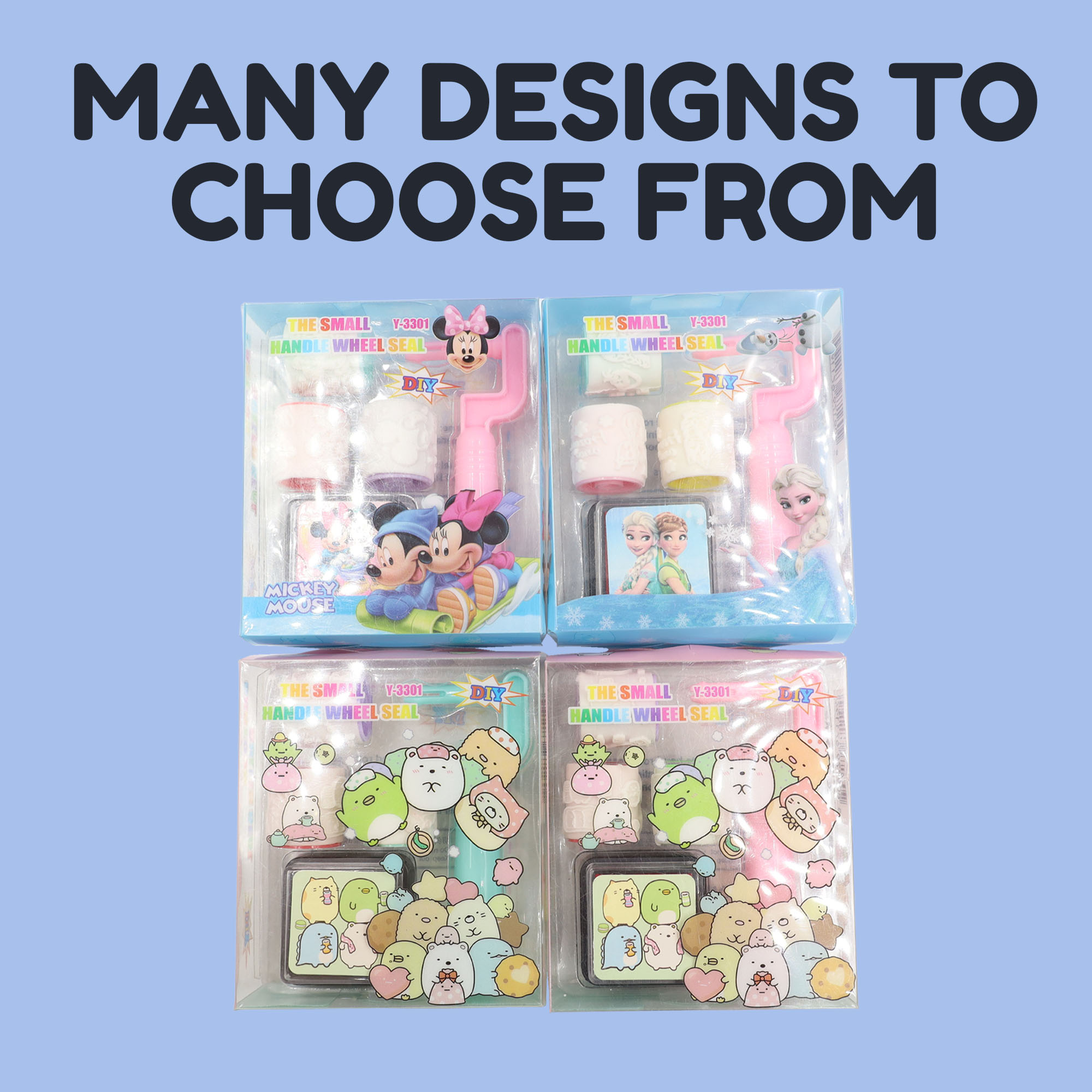 Cute Mini Cartoon Round Seal Roller Stamp Set Stationery Scrapbooking ...