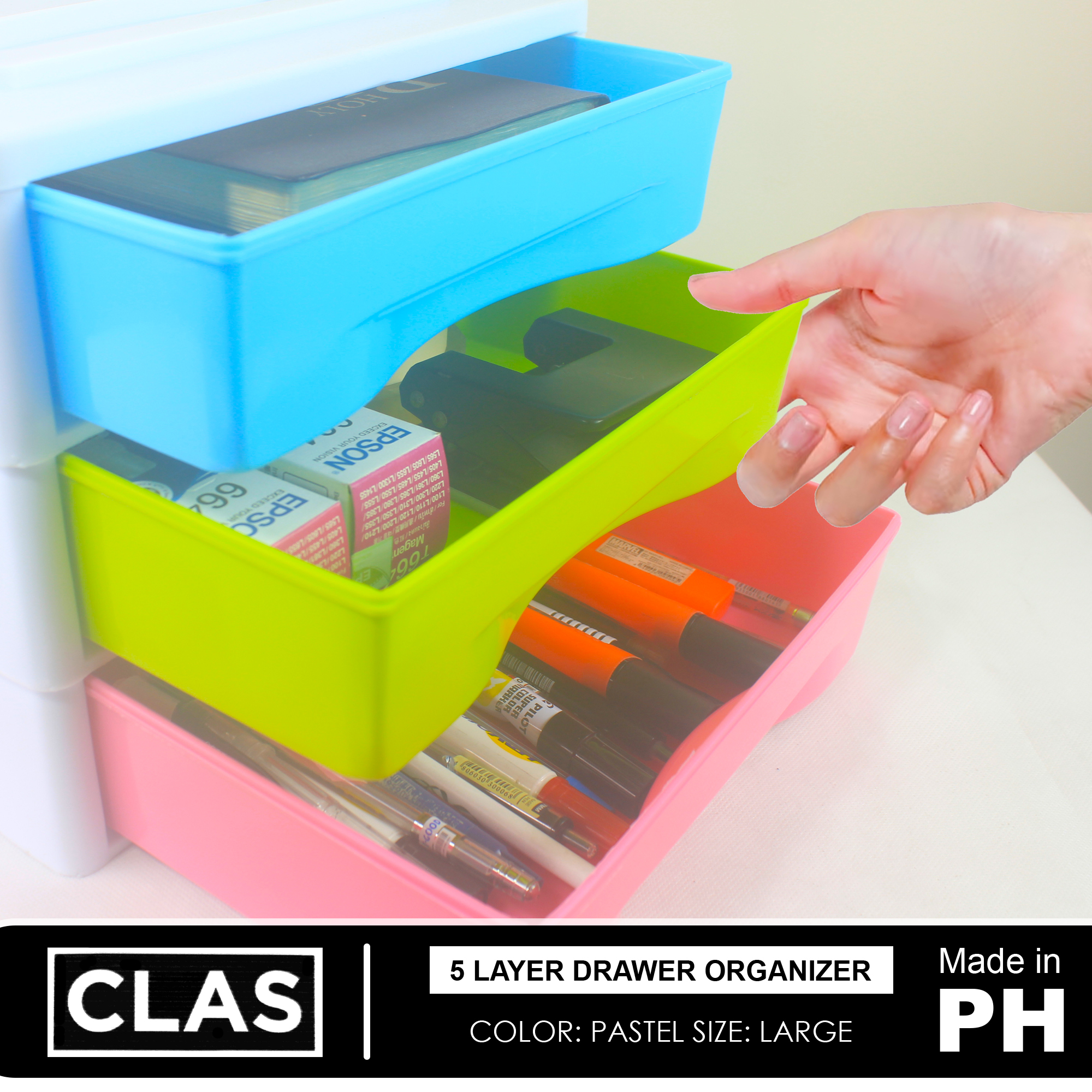 Clas Stackie 5 Layer Plastic Drawers | Shopee Philippines
