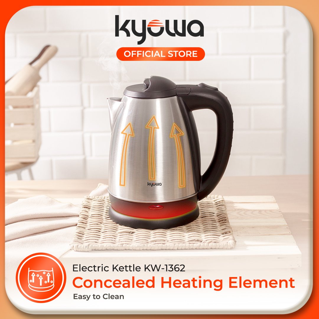 Kyowa Electric Stainless Steel Kettle 1.7L KW-1362 | Shopee Philippines