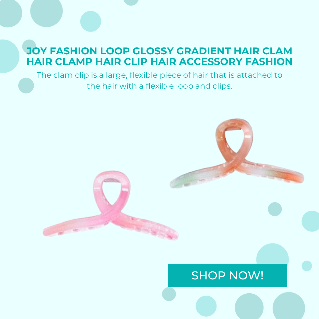 Joy Fashion Loop Glossy Gradient Hair Clam Hair Clamp Hair Clip Hair ...