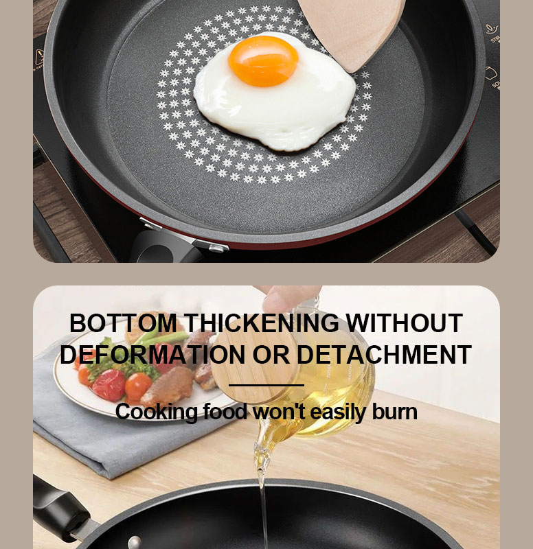 28cm Non-stick Frying Pan Kitchen Iron Pan for Gas Stove Induction ...