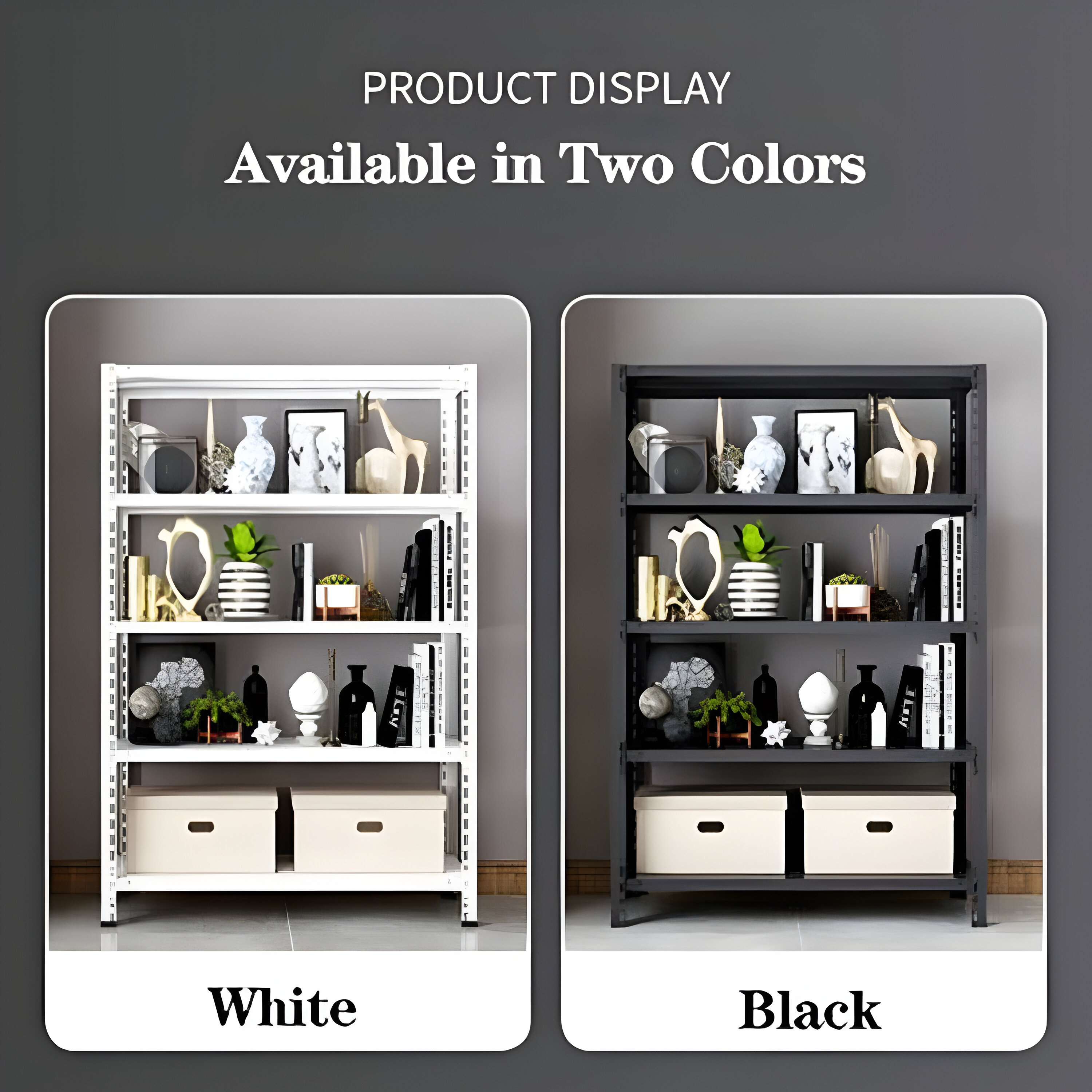 Adjustable Height Steel Rack Metal Boltless Rack 6 Layer Heavy Duty ...