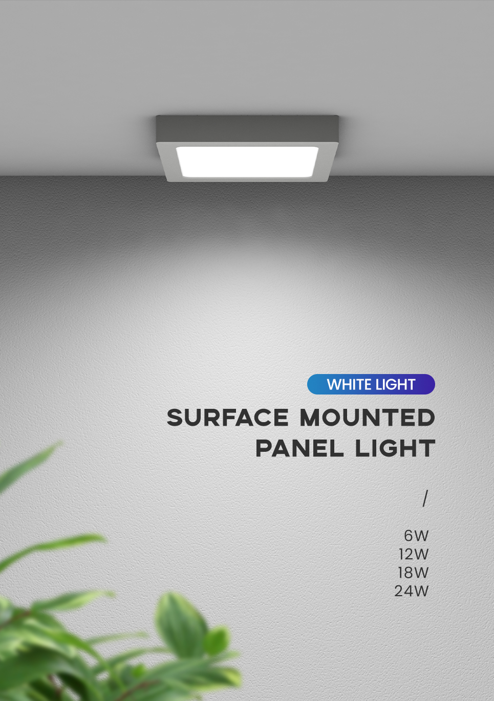 RONG RIVER 24W 18W 12W 6W Square Pin Light LED Ceiling Surface ...