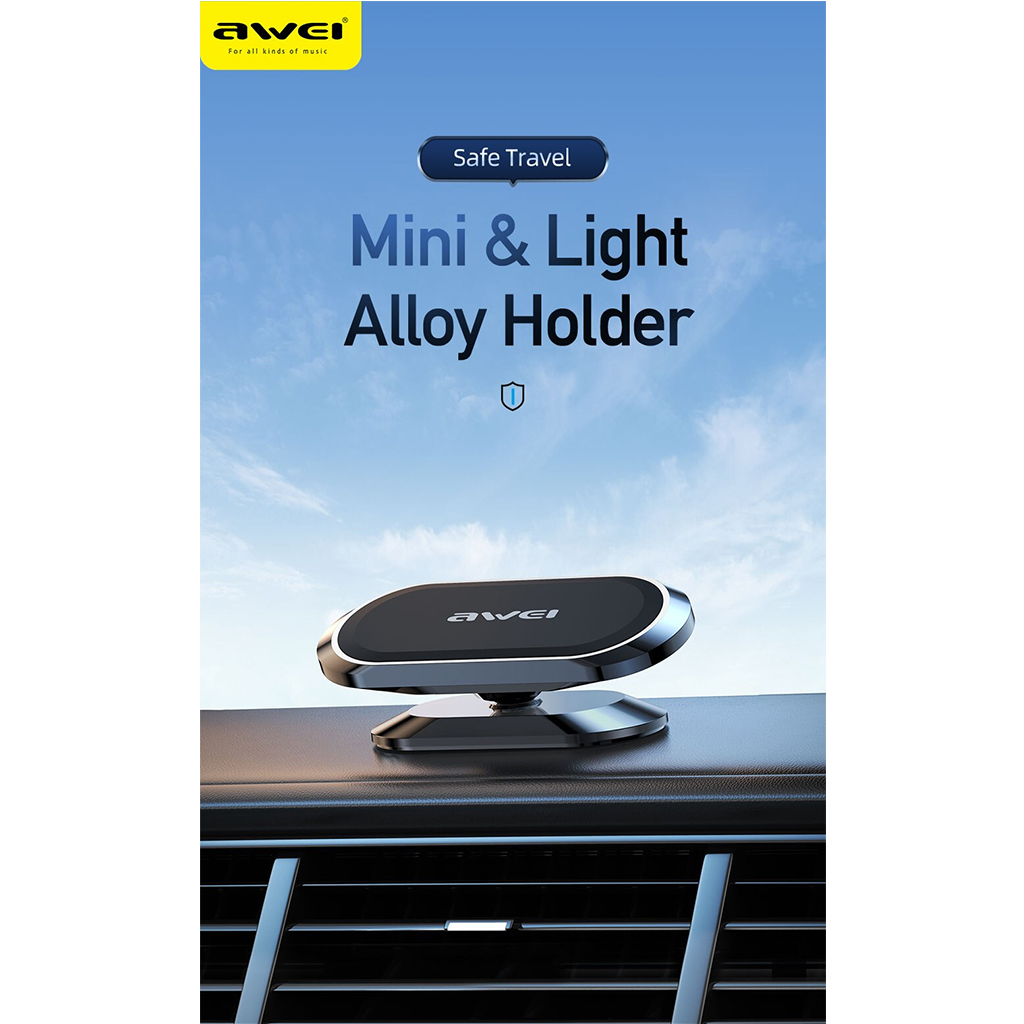 Awei X20 Universal Magnetic Car Mount 360° Rotation Holders Metal Mini ...