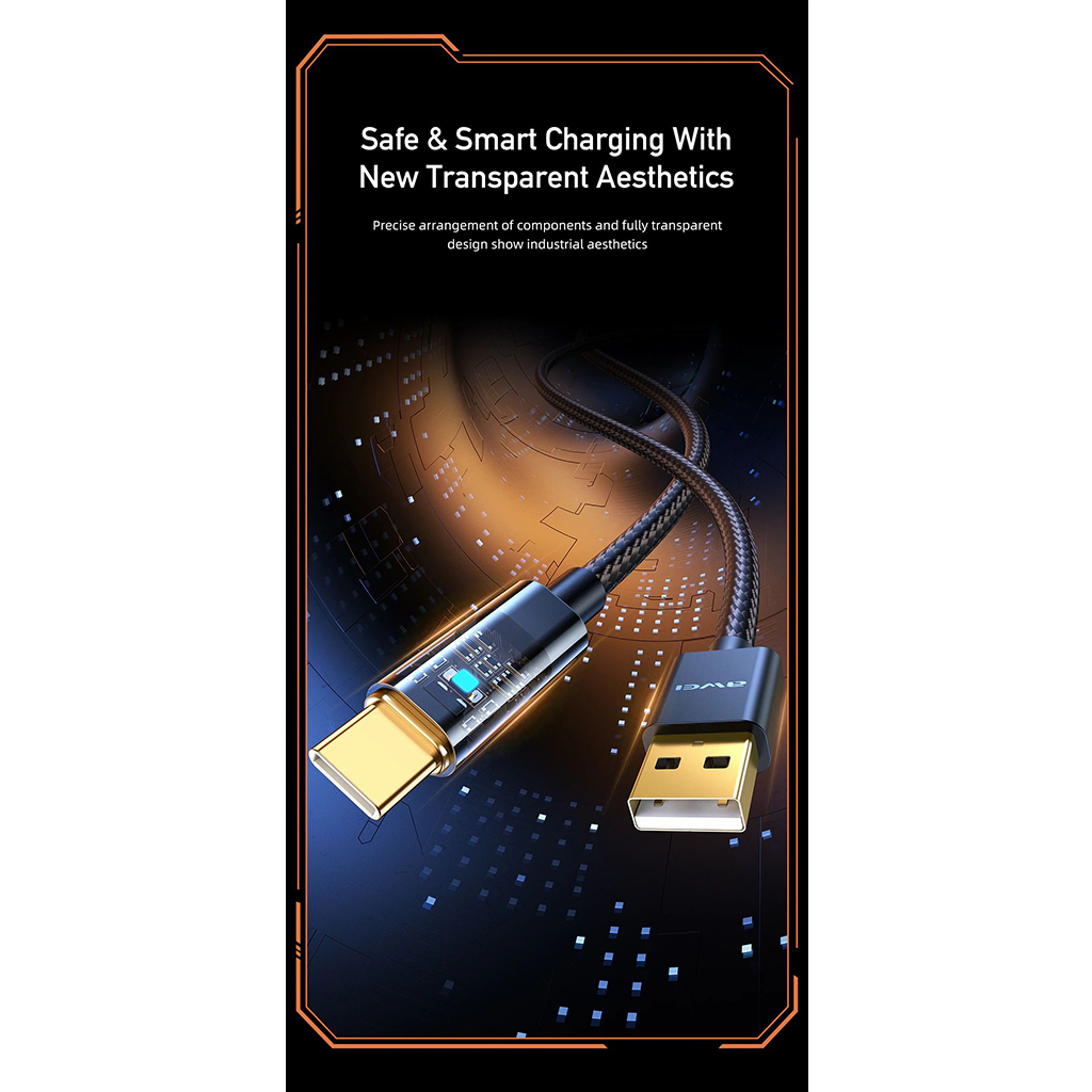 Awei CL-139T 1m Fast Charging PD100W Quick Charge Type C Cables Data ...
