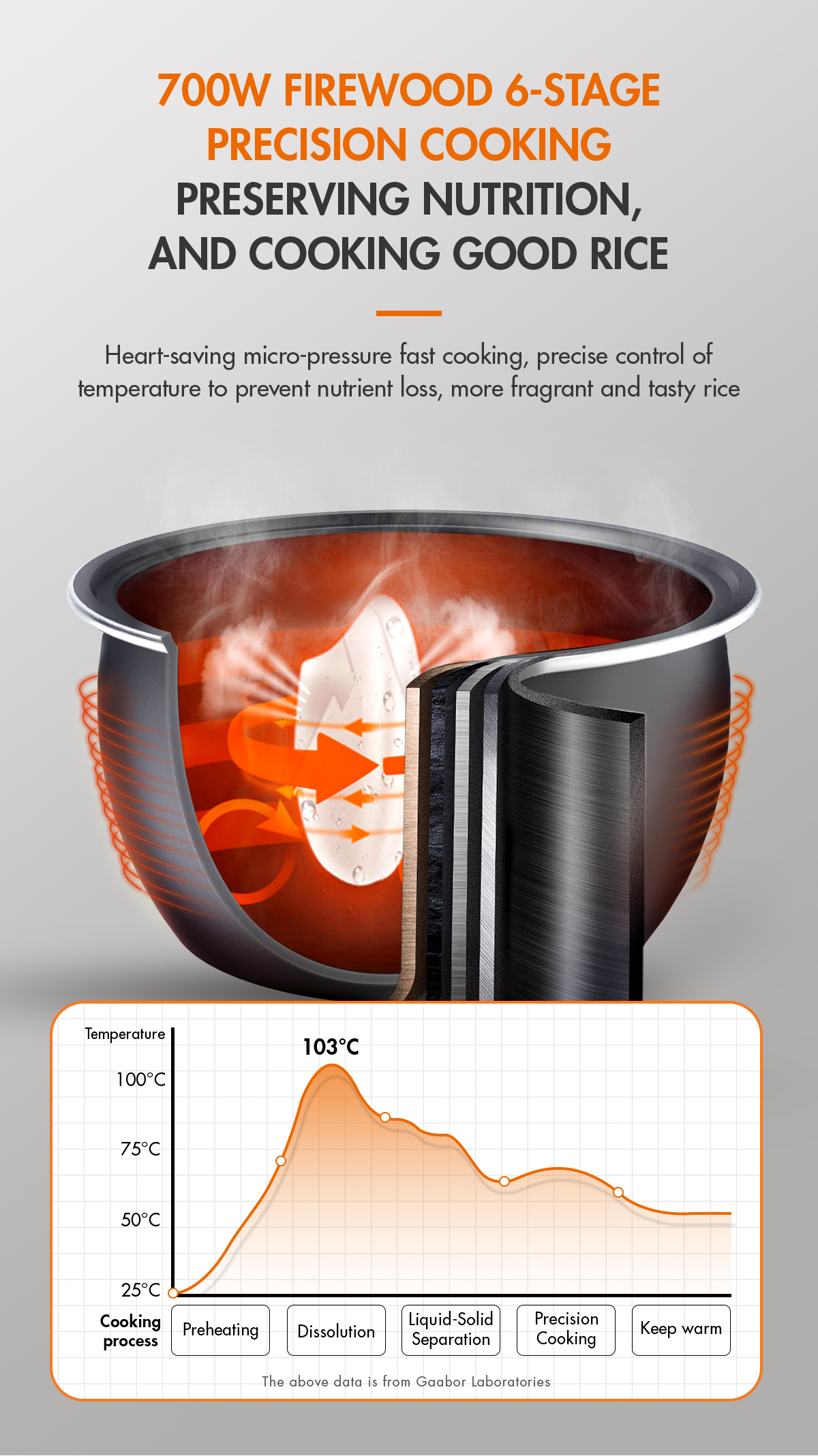 Gaabor Rice Cooker Temperature Control Wide Range Cooking Menu Rated 1 ...