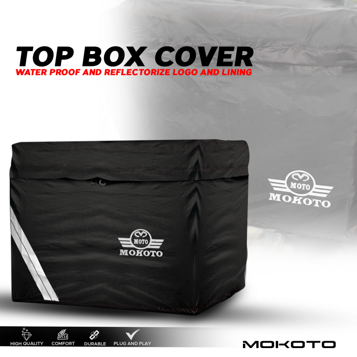 MOKOTO 45L TOP BOX COVER BLACK ALLOY BOX RAIN AND UV PROTECTION ...