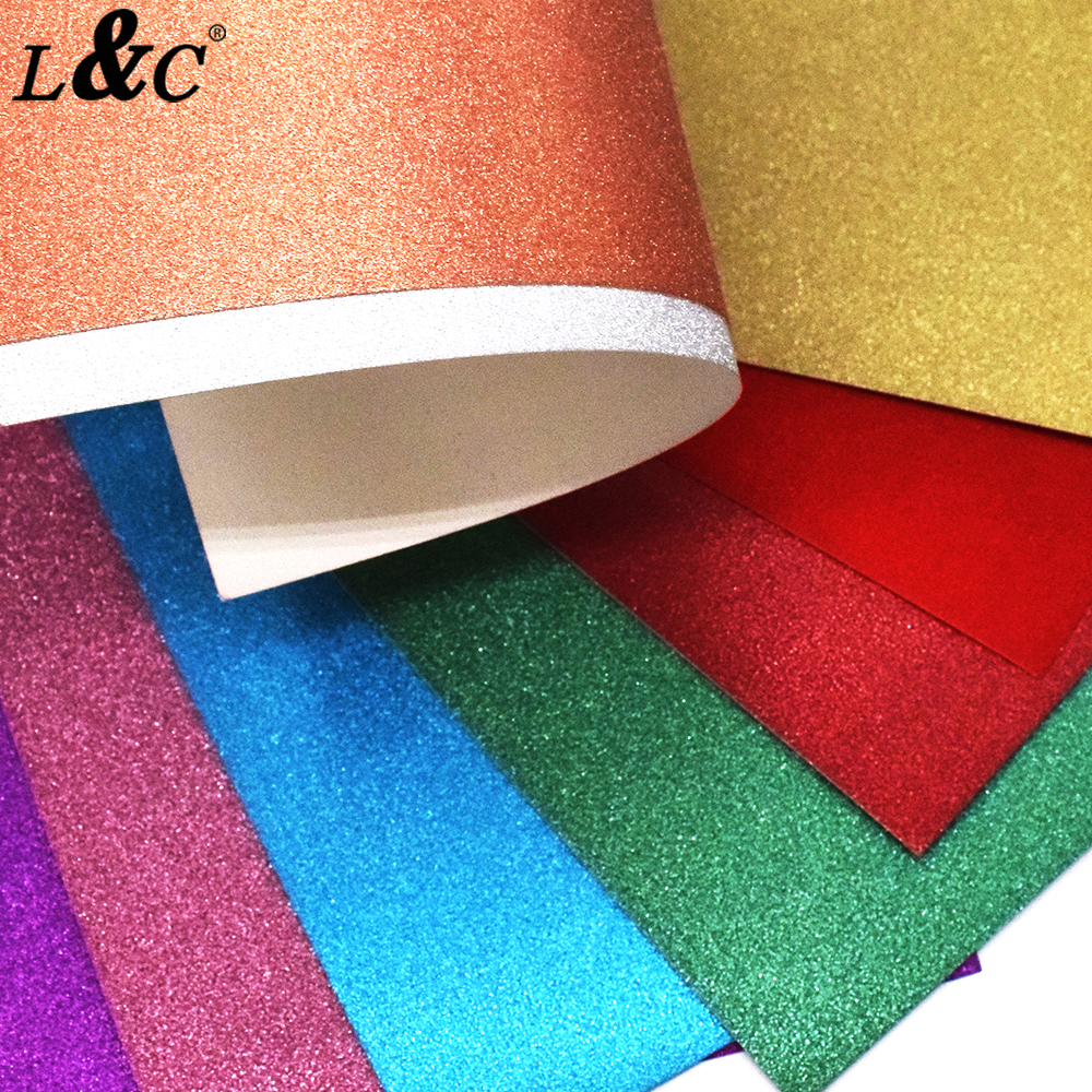 L&C 10pcs Premium thick assorted glitter holographic cardstock paper ...