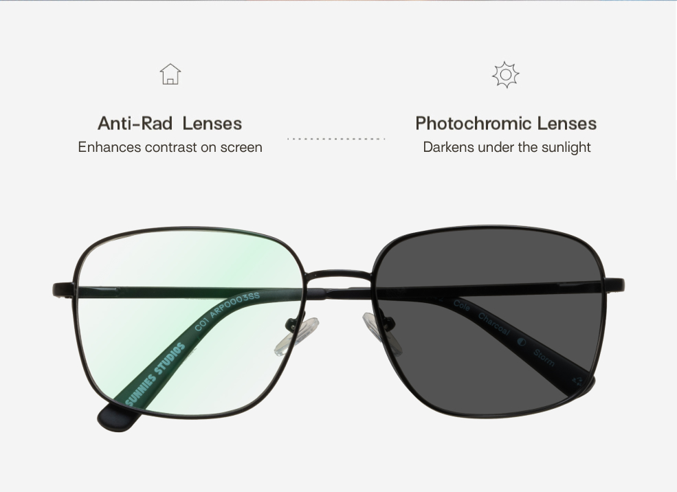 Sunnies Studios Anti-Rad Adaptive Cole (Non-graded Blue Light and ...