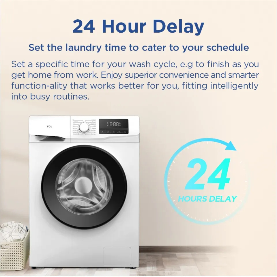 TCL 7.5KG Front Load Inverter Washing Machine - TWF75-P60 (HydroActive ...