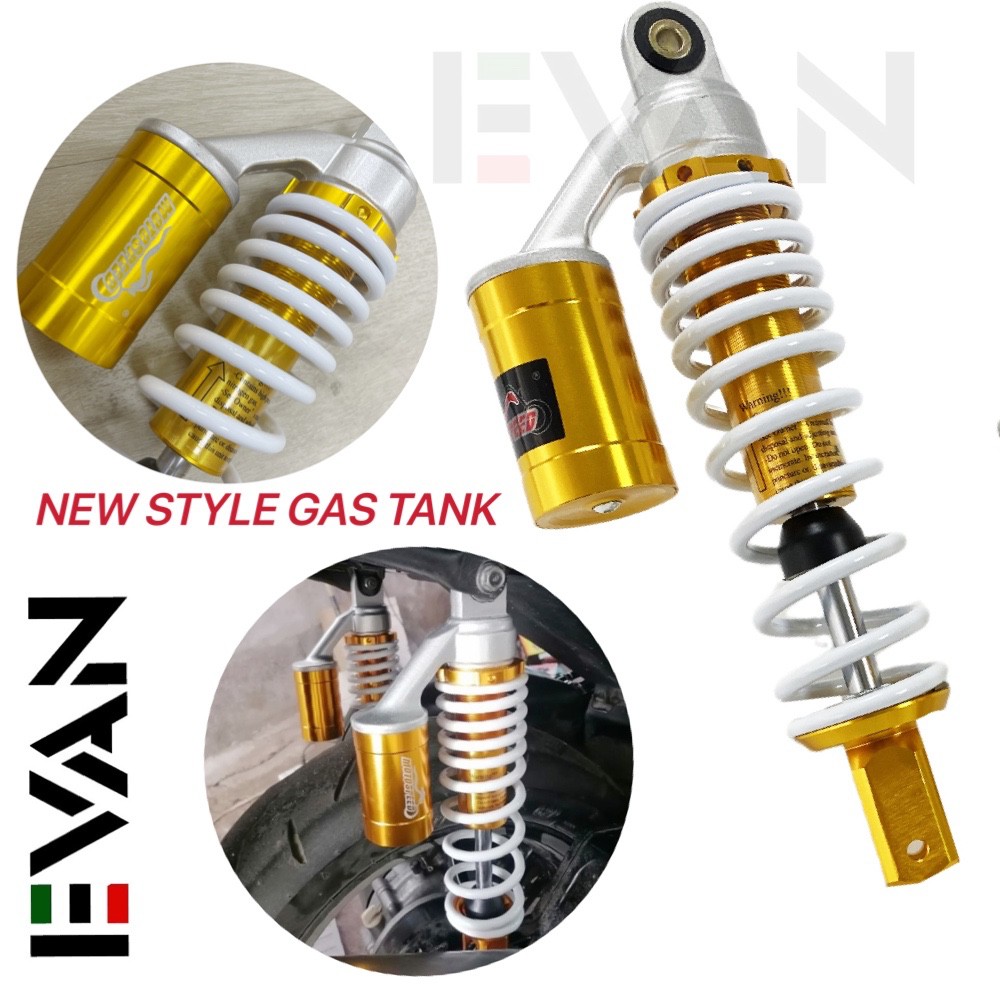 EVAN.PH Rear Dual Shock 295mm W/Gas Tank Absorber For (Aerox/Rusi rapid ...