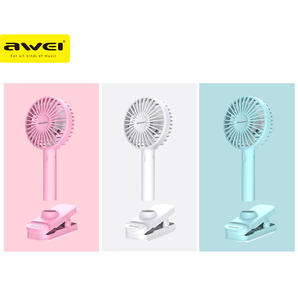 Awei F1 Mini Fan Mobile Phone Holder with Portable Han Fan Clip ...